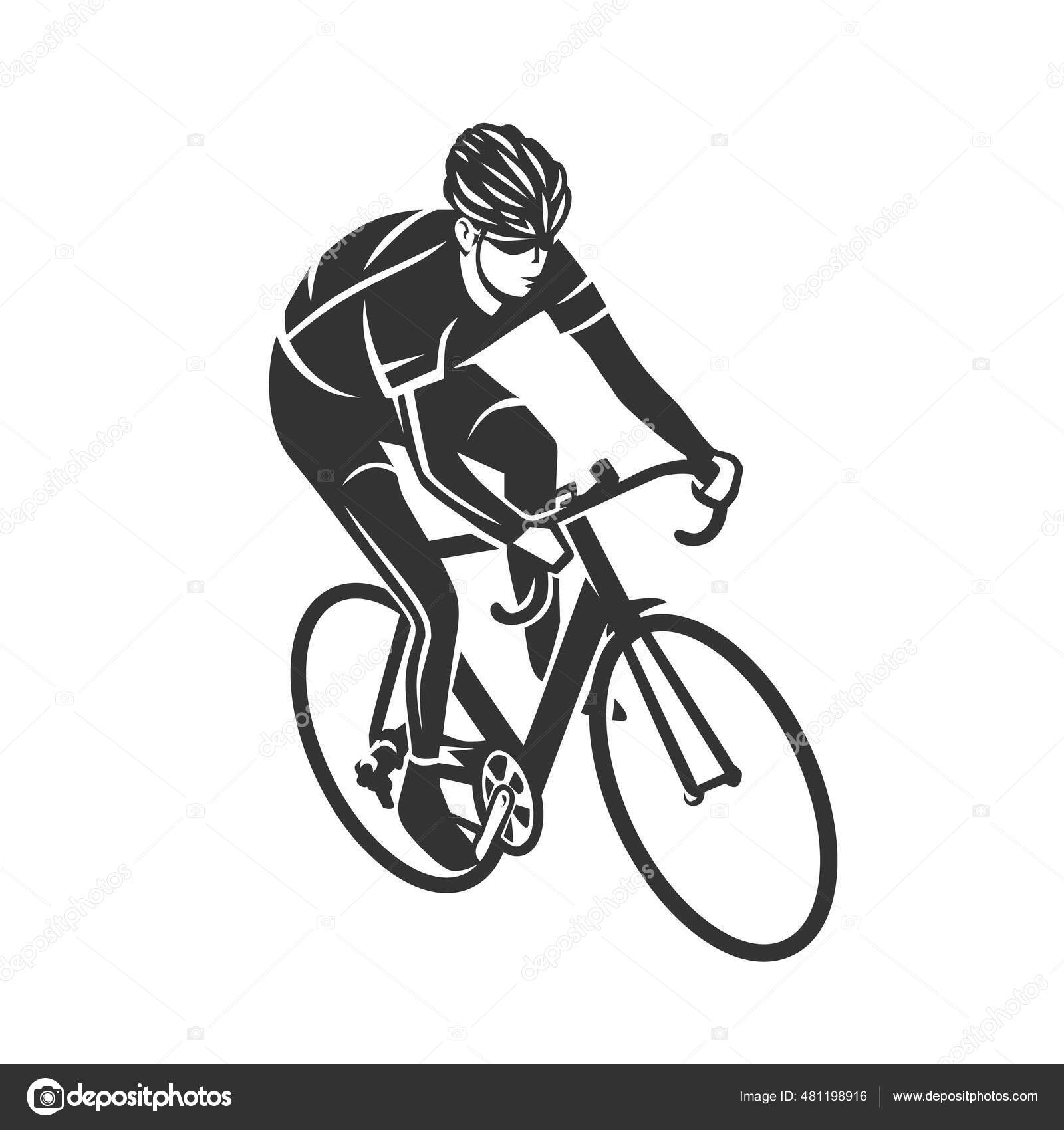 Ciclismo Pista Clipart Blanco Y Negro