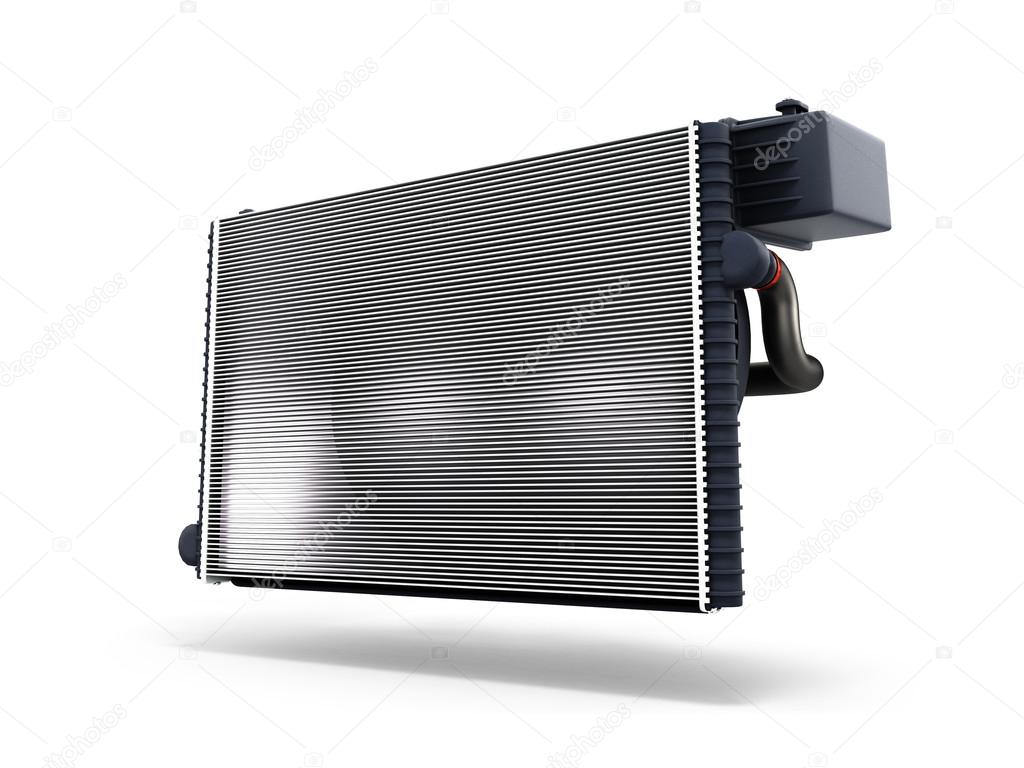 Car radiator isolated on white background 3d render Stock Photo by ...