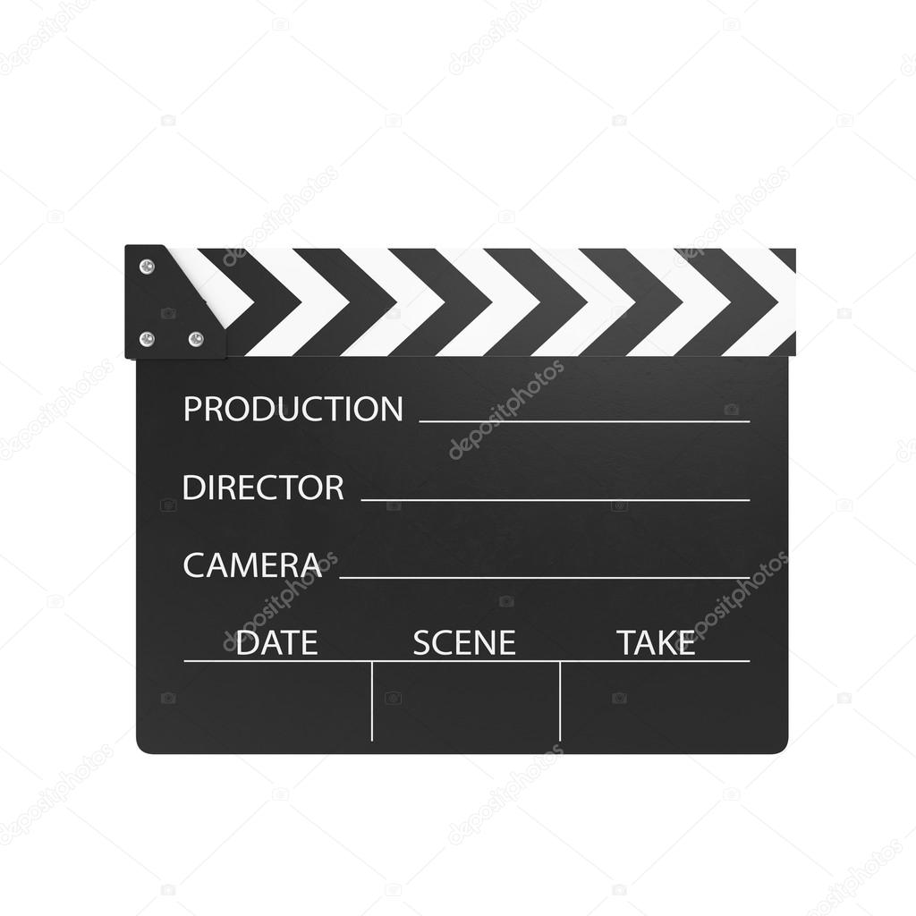 Movie clapper isolated on white background. — Stock Photo © Rost9 ...