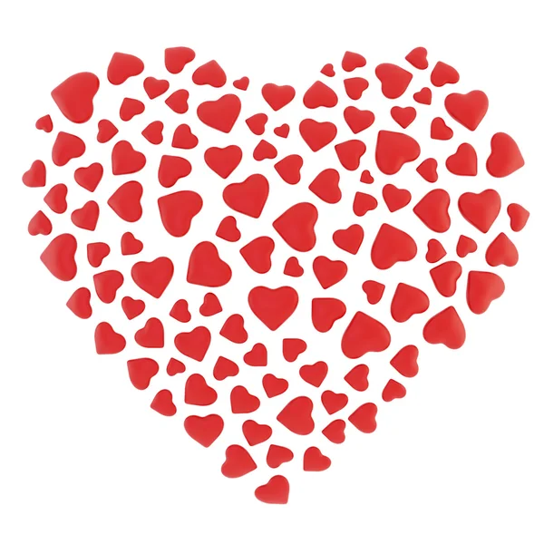 Valentines heart with small hearts — Stock Vector © nurrka #62763285