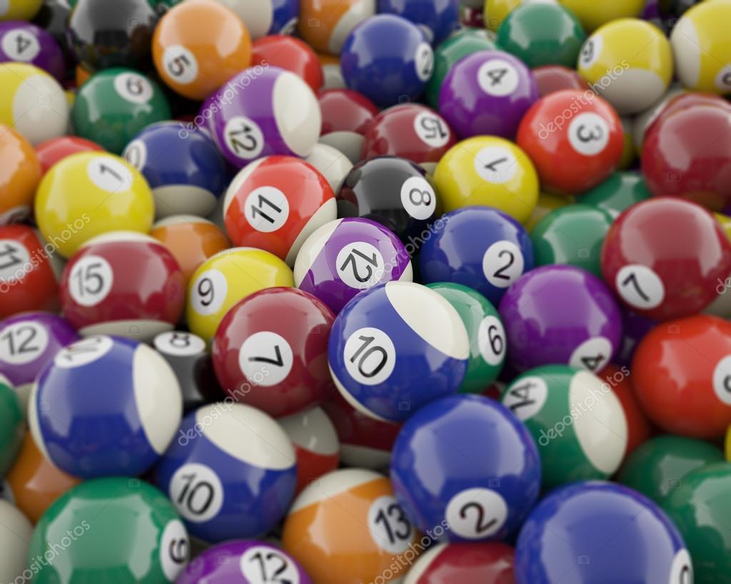 Group of shiny billiard balls with soft edges. Stock Photo by ©Rost9 ...