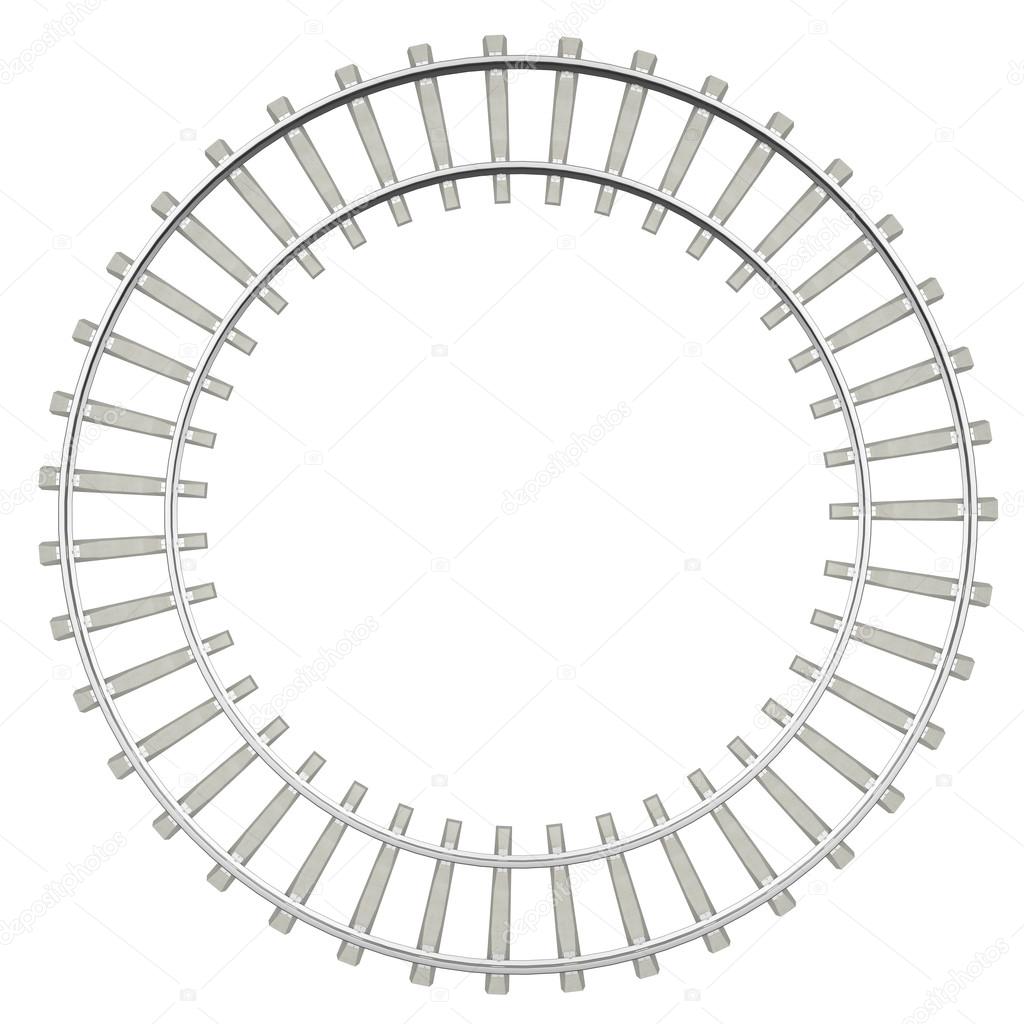 Circle railway isolated on white background. Stock Photo by ©Rost9 71054791