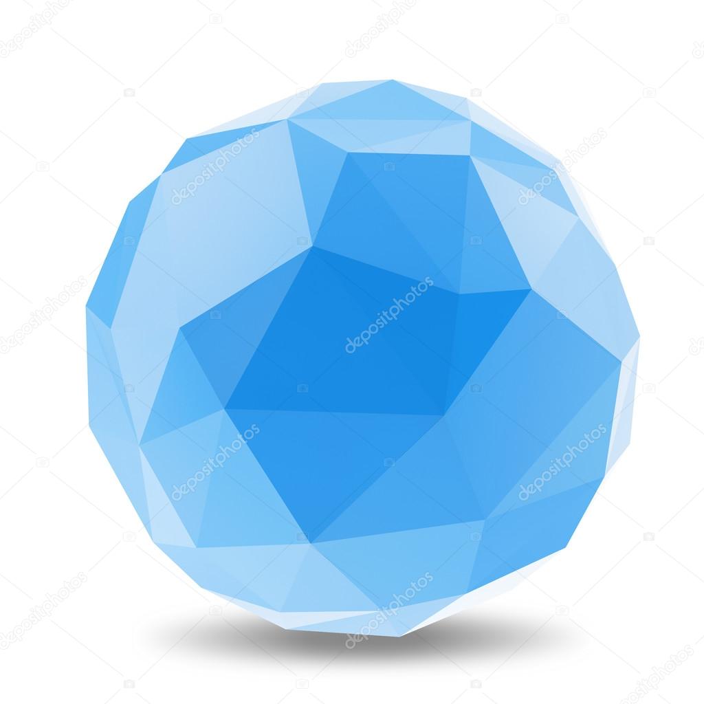 Abstract blue sphere polygon. Concept Icon. — Stock Photo © Rost9 #99695174