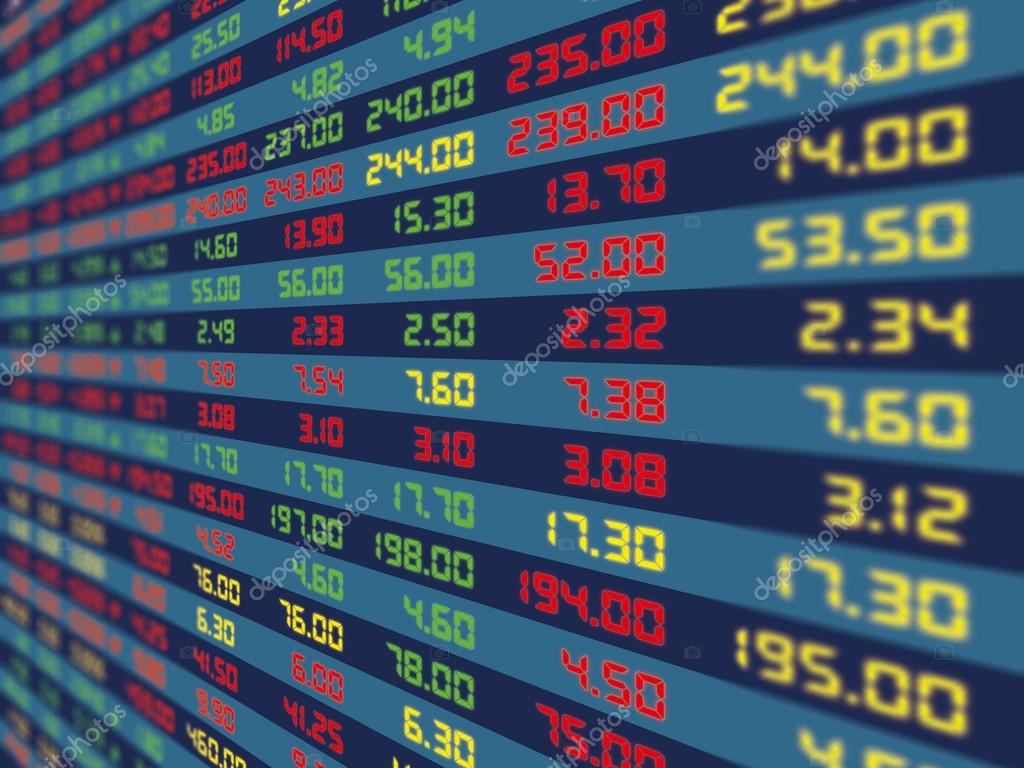A Display Panel of Daily Stock Market. — Stock Photo © wisitporn #66779057