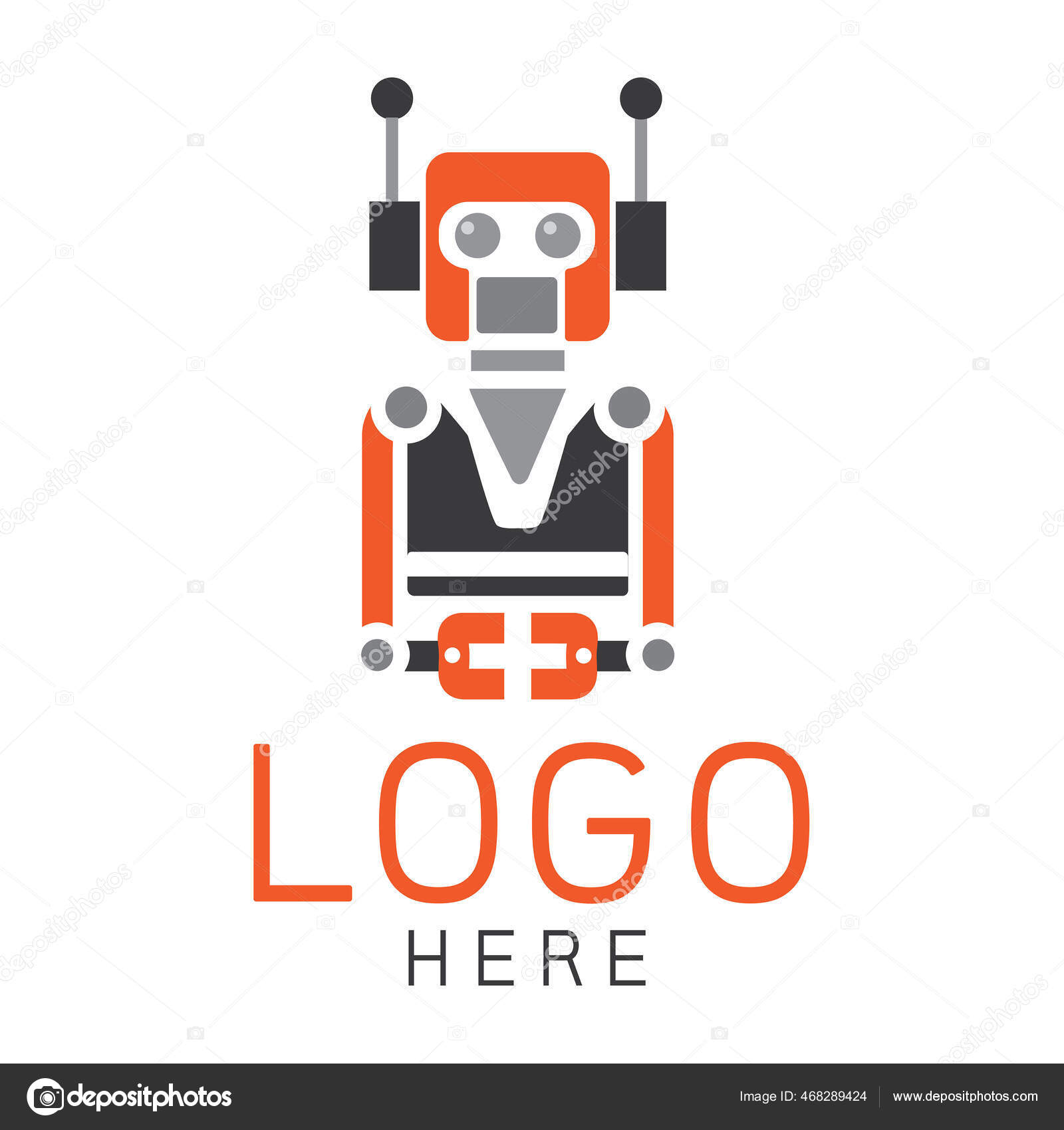 Robot Logo Design Character Design Business Stock Vector by ©ziemanz ...