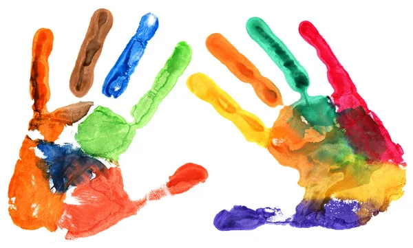 Rainbow painted hands — Stock Photo © Preto_perola #21707775