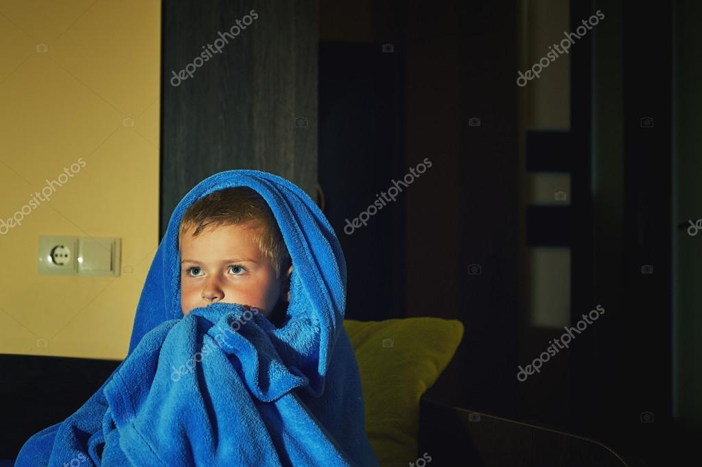 Scared Child In Bed