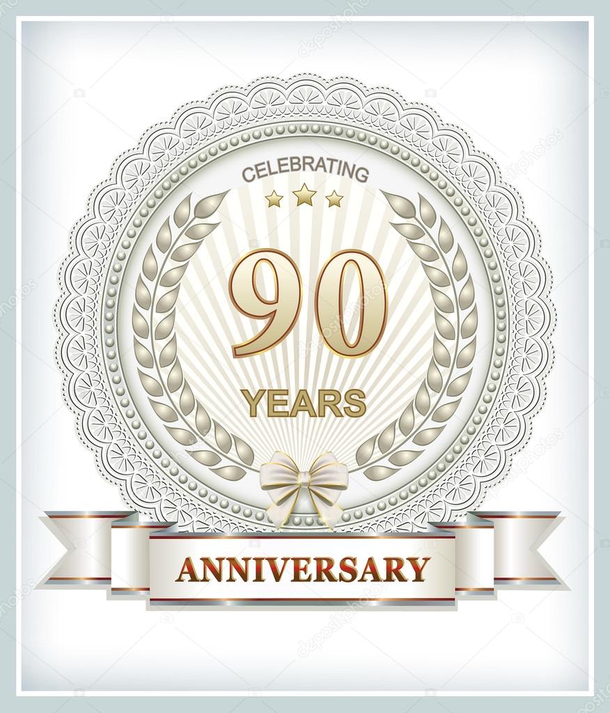 Anniversary card 90 years Stock Vector Image by ©seriga #101757196