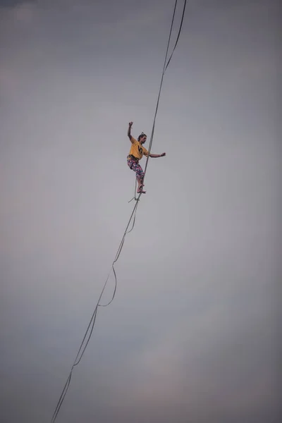 Tightrope performance Stock Photos, Royalty Free Tightrope performance ...