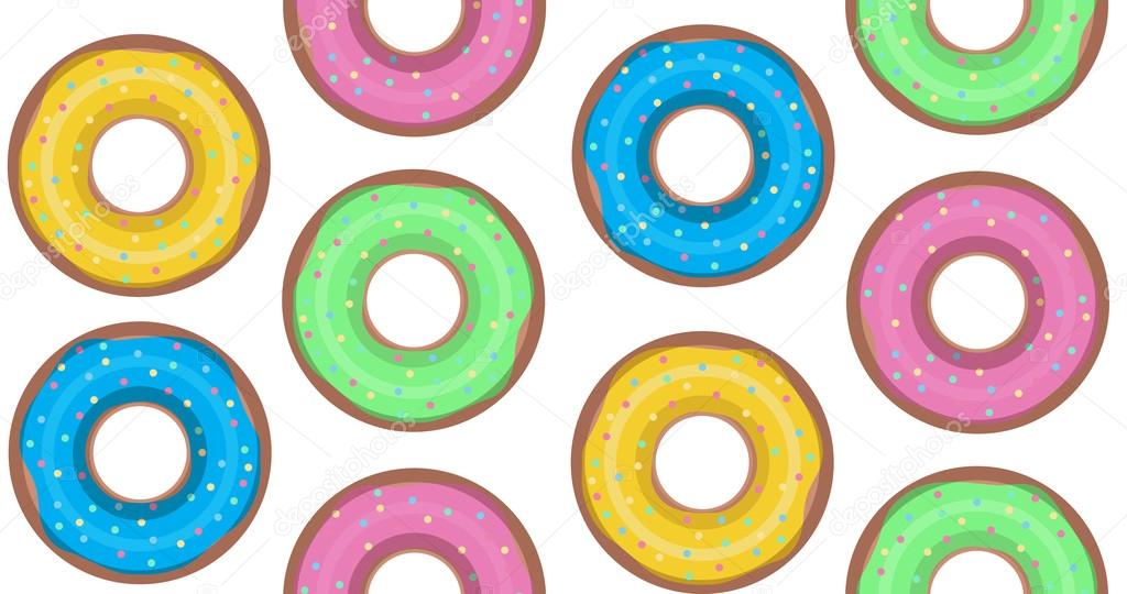Seamless texture with donuts. Stock Vector Image by ©veleri #112473092