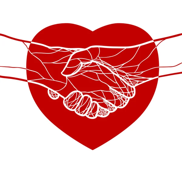 161 Hand shaking heart Vector Images | Depositphotos