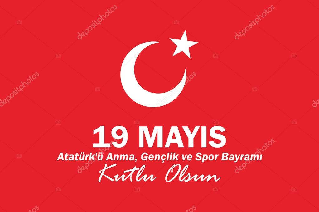 May 19 Ataturk Commemoration and Youth and Sports Day Stock Vector by ...