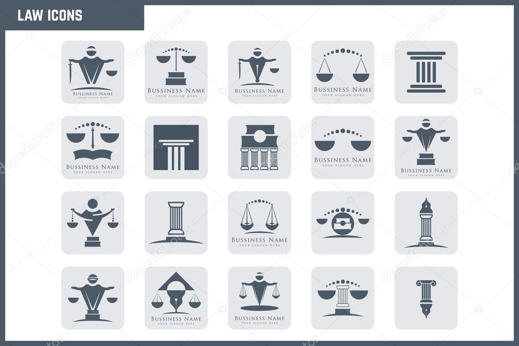 Vector Law Icon Set Stock Vector Image by ©alozar #92051242