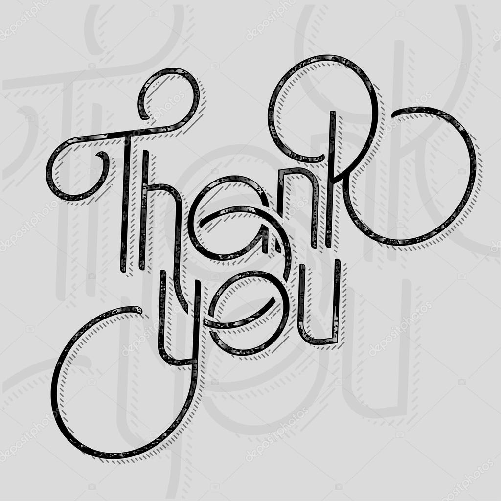Lettering header thank you Stock Vector Image by ©artemon91 #66519521