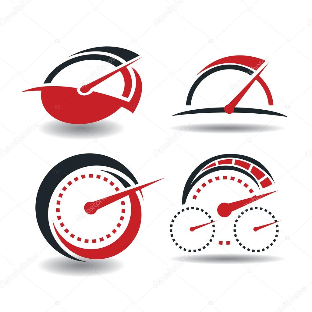 Set of abstract tachometers — Stock Vector © artemon91 #66519531