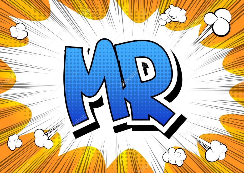 Mr - Comic book style word Stock Vector Image by ©NoraVector #100064246