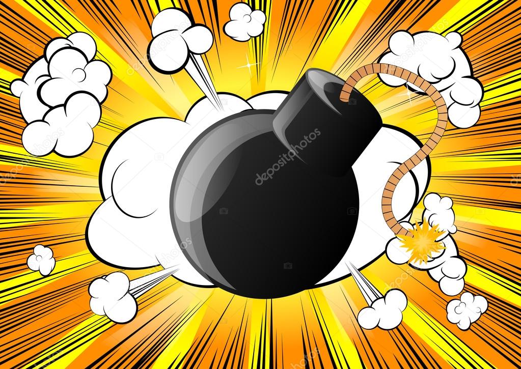 Comic book, cartoon bomb Stock Vector by ©NoraVector 101694442