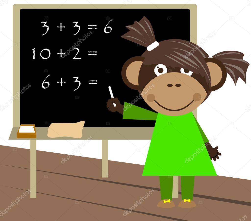 Little monkey counting Stock Vector Image by ©NoraVector #105025042