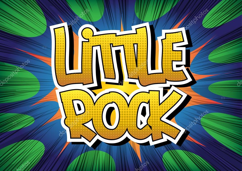 Little Rock - Comic book style word on comic book abstract background ...