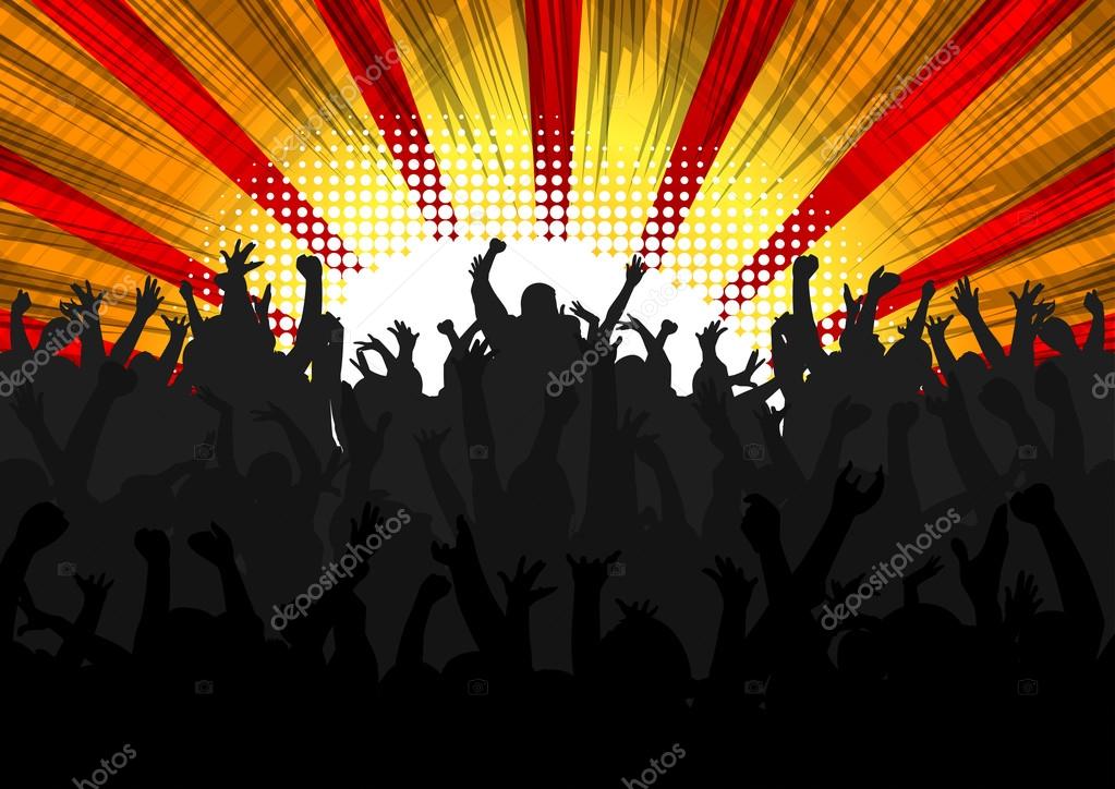 Rave Crowd Background