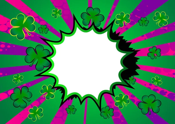 Luck Related Comic Book Background Banner Template Poster Cartoon Style ...