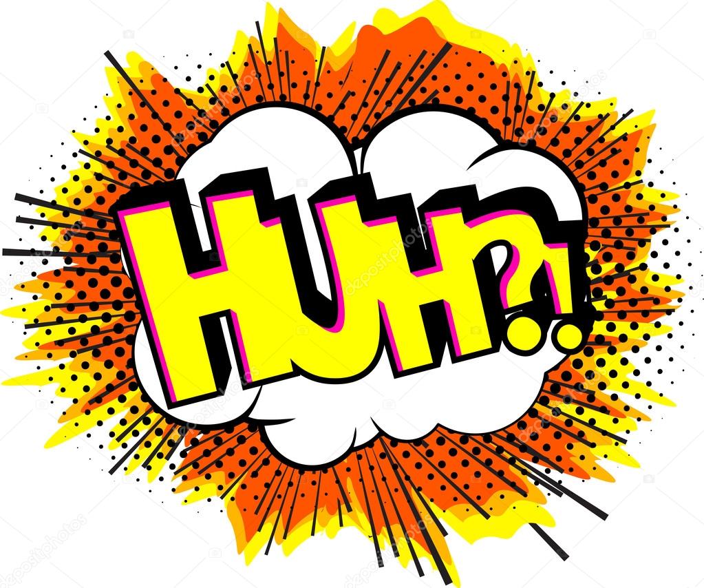 Retro background with comic book word - HUH?!. Stock Vector Image by ...