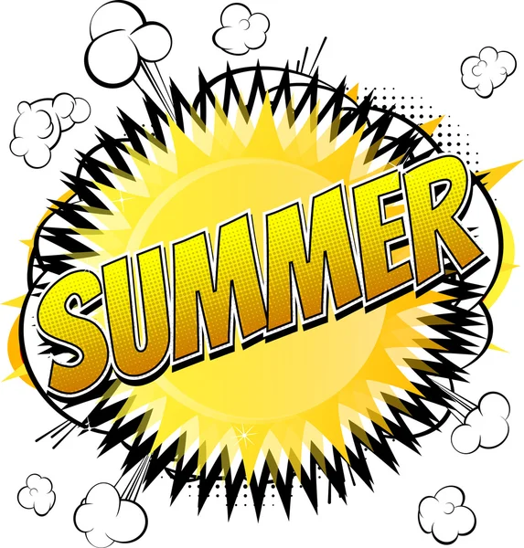 Great Summer Vector Illustrated Comic Book Style Phrase Abstract ...
