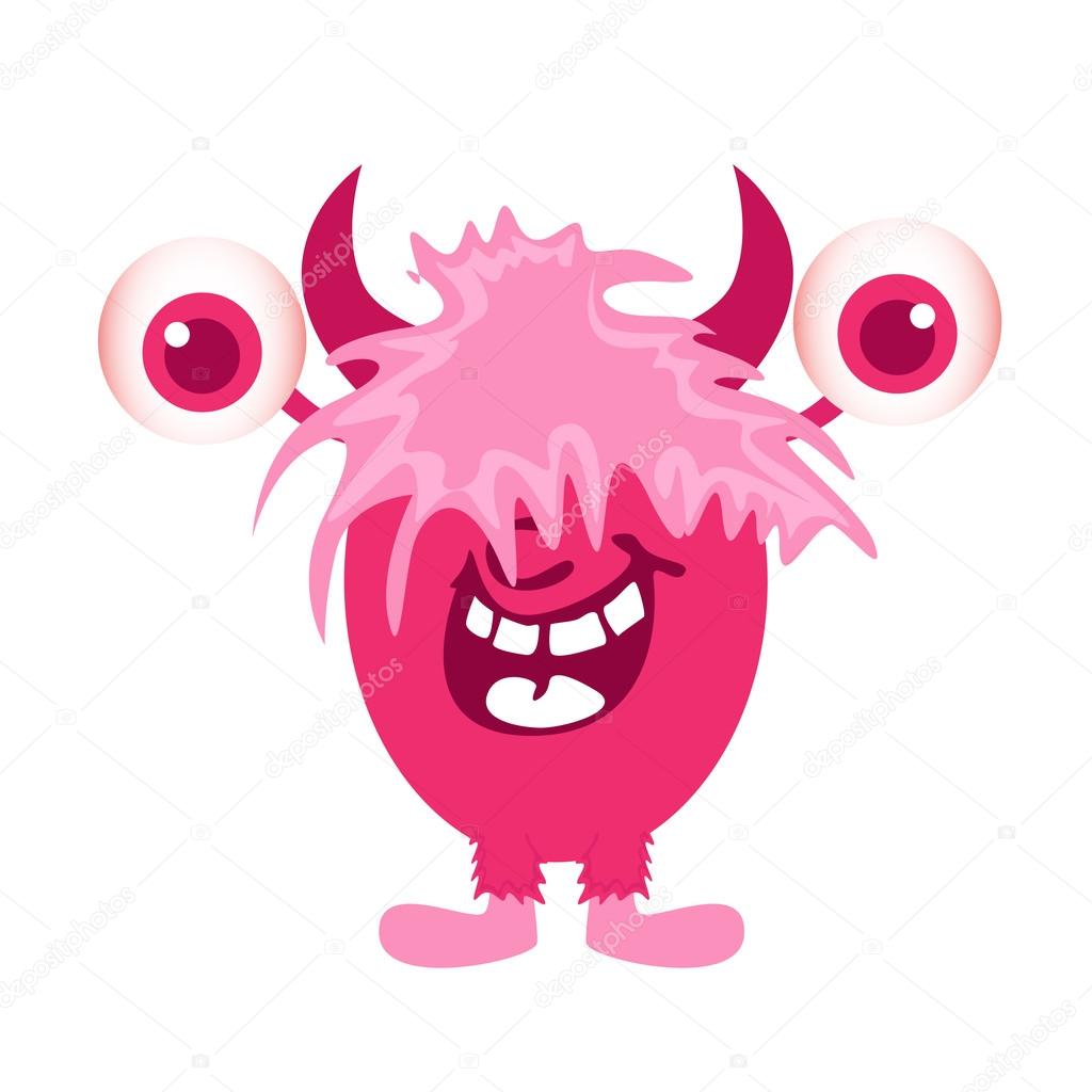 Cute Pink Monster Wallpaper
