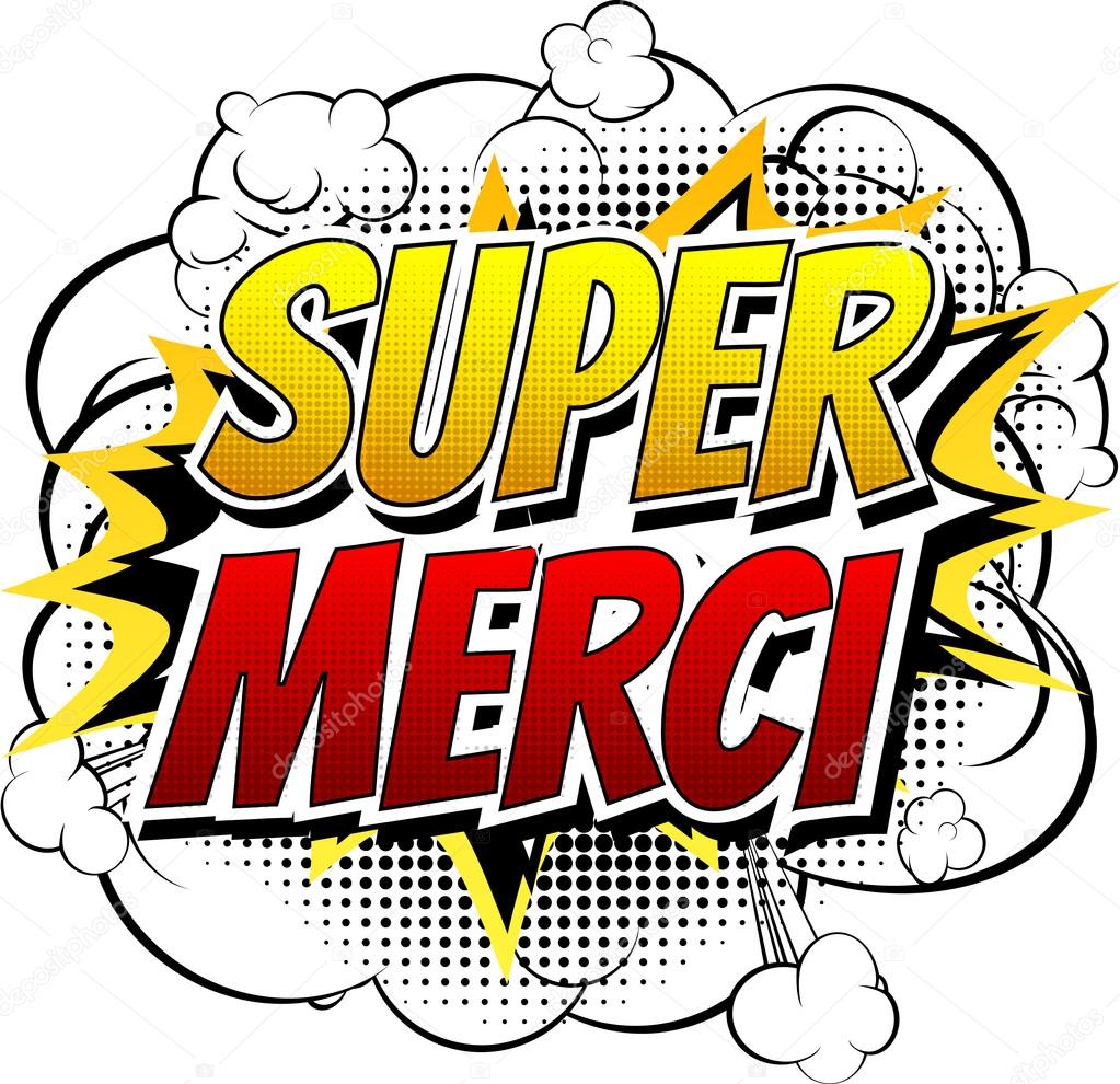 Super Merci - Comic book style word Stock Vector Image by ©NoraVector ...
