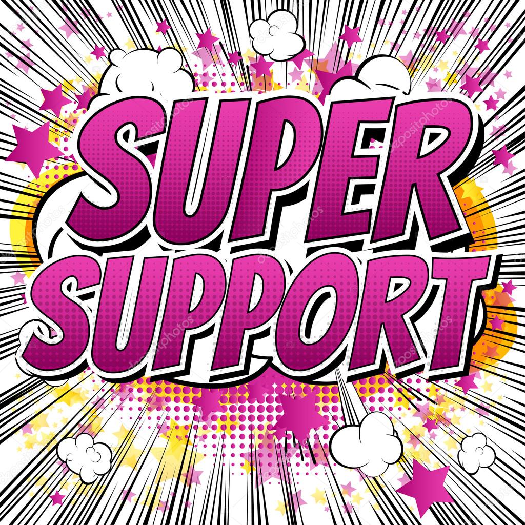 Super Support - Comic book style word. Stock Vector Image by ...