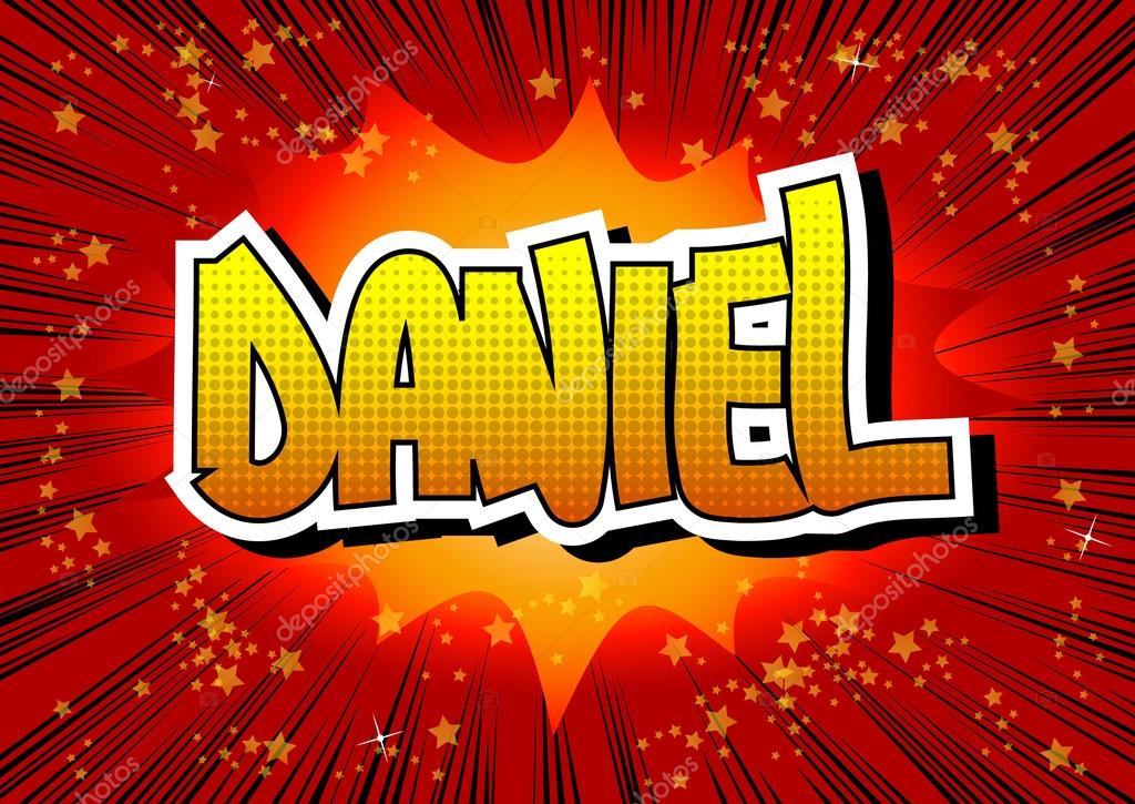 Daniel - Comic book style male name Stock Vector by ©NoraVector #96351340