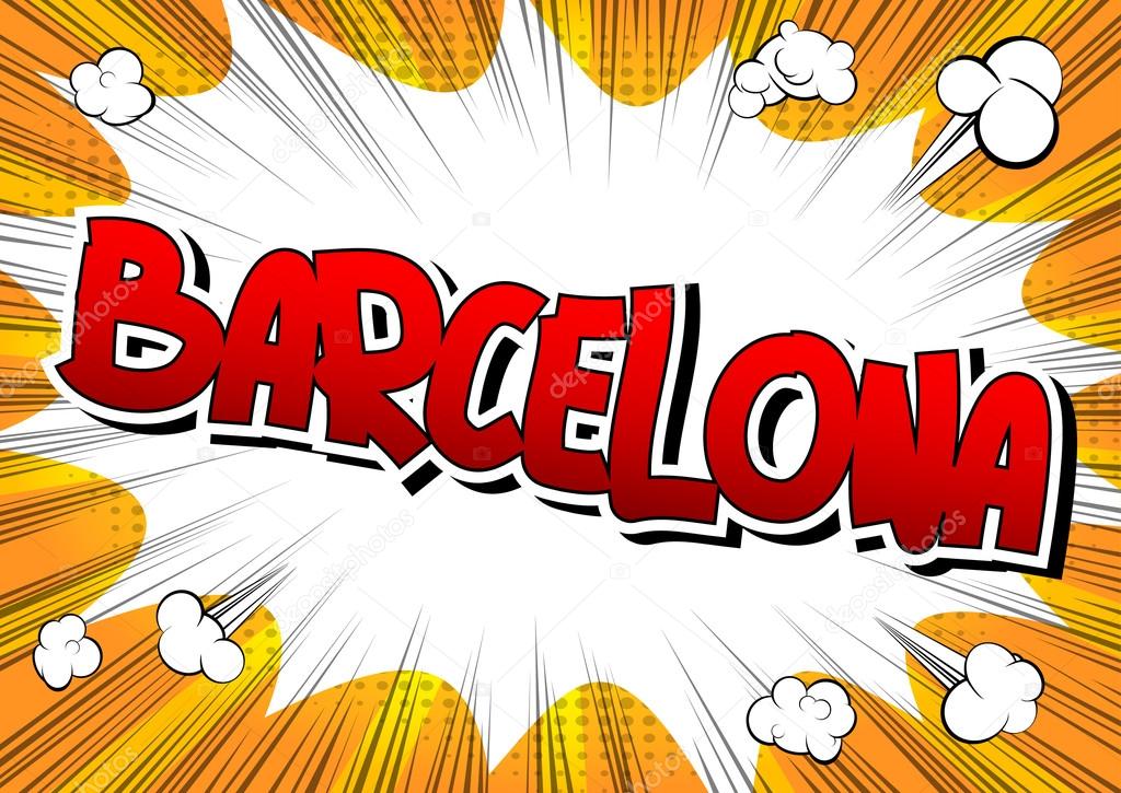 Barcelona - Comic book style word Stock Vector by ©NoraVector 96706238