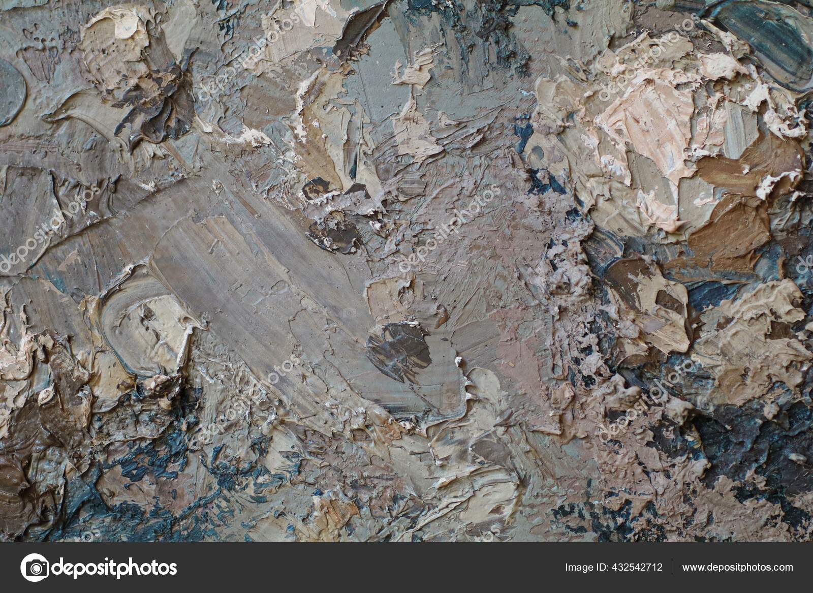 Art Painting Detailed Texture Close Vivid Colorful Colors Brush Strokes ...