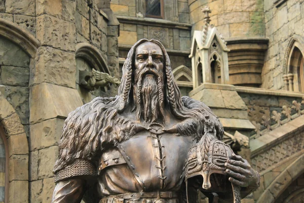 The statue of Beowulf, the Guard of the castle Garibald — Stock Photo ...