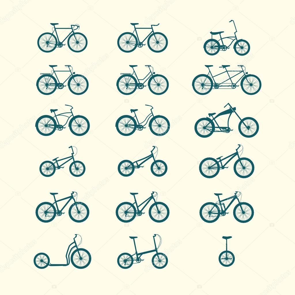 Types of bicycles — Stock Vector © poladroid #66501039