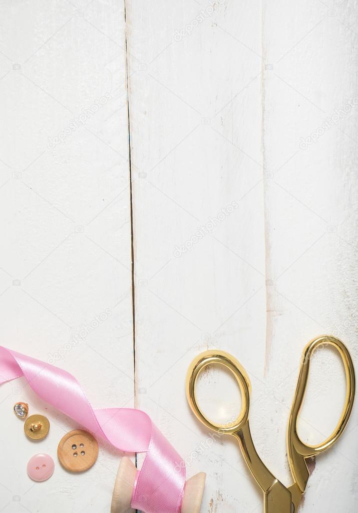 Colorful Background with sewing tools Stock Photo by ©christina_pauchi ...