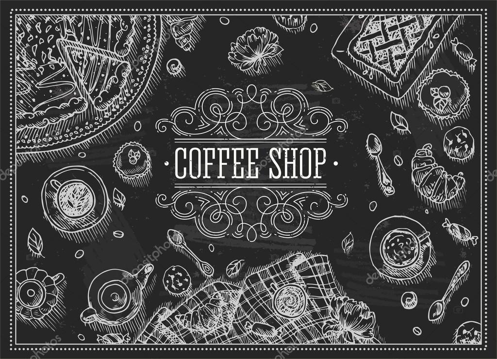 Coffee Shop frame. — Stock Vector © adehoidar #72123227