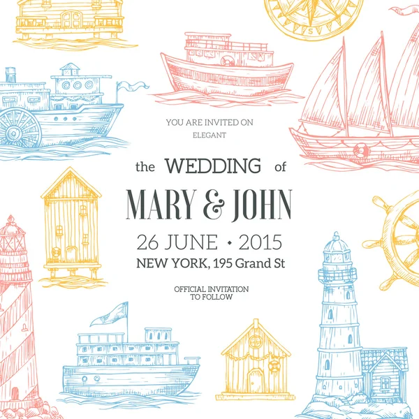 ᐈ Nautical invitation templates , Royalty Free nautical wedding ...