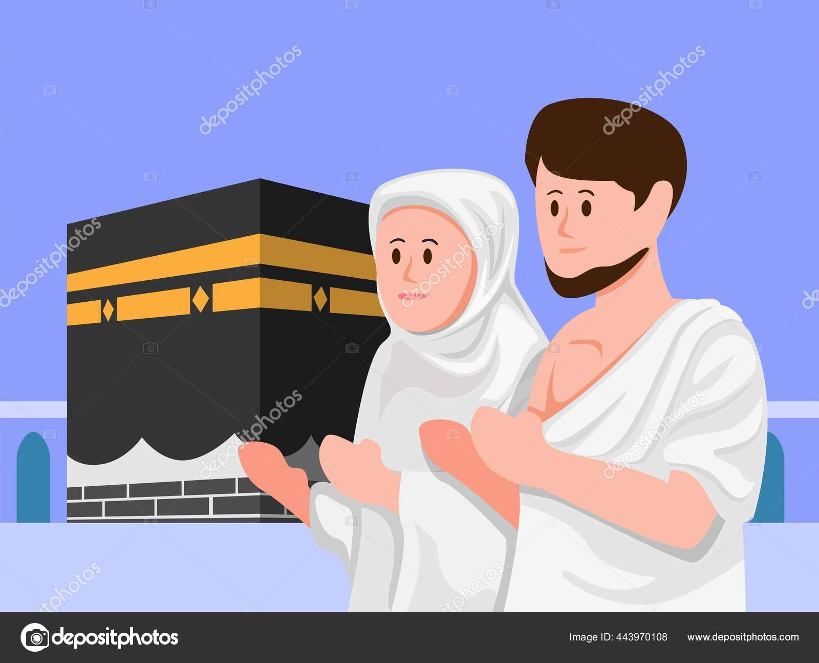 Doa Di Hadapan Kabah Clipart