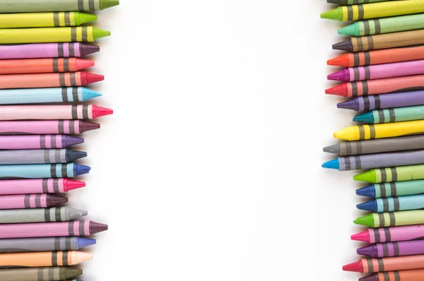 Crayons lined up isolated on white background Stock Photo by ©mm-studio ...