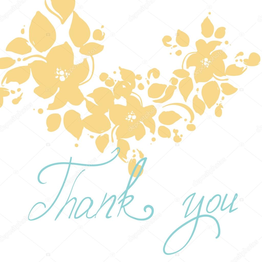 Thank you! card made of flowers Stock Vector Image by ©O.ta #85190532
