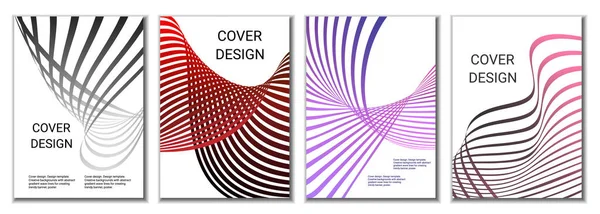 Design of covers for magazines, banners, posters. Set of 4 covers ...