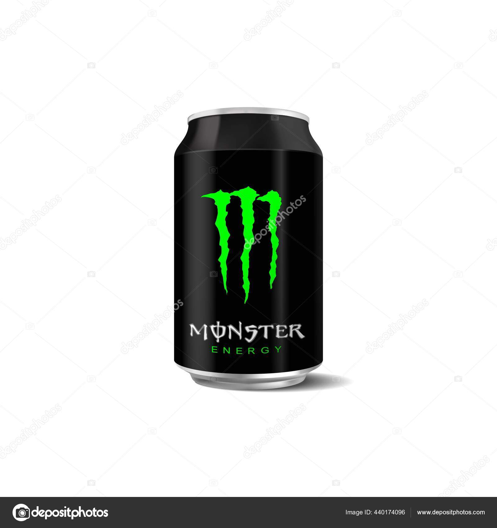 Ilustración Vectorial Monster Energy Drinks Puede Aislarse Sobre Fondo ...