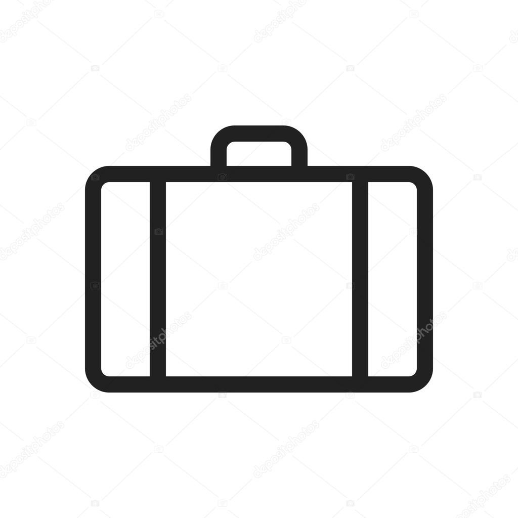 Valise, icône de sac — Image vectorielle dxinerz © #77357888