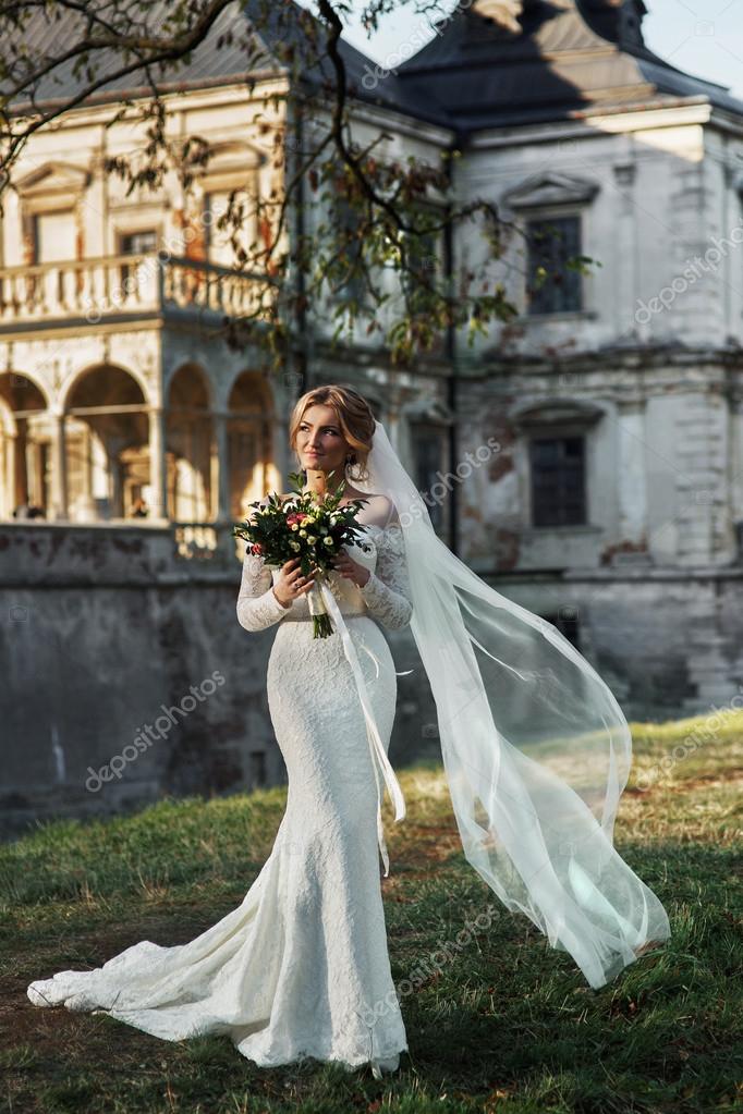 Beautiful blonde princess bride Stock Photo by ©olexiysyrotkin 107457608