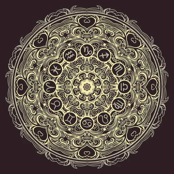 1,166 Zodiac mandala Vector Images - Free & Royalty-free Zodiac mandala ...