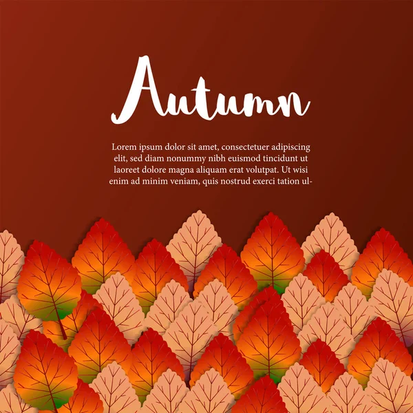 Yellow Background Leaves Autumn Fall Banner Template Stock Vector by ...