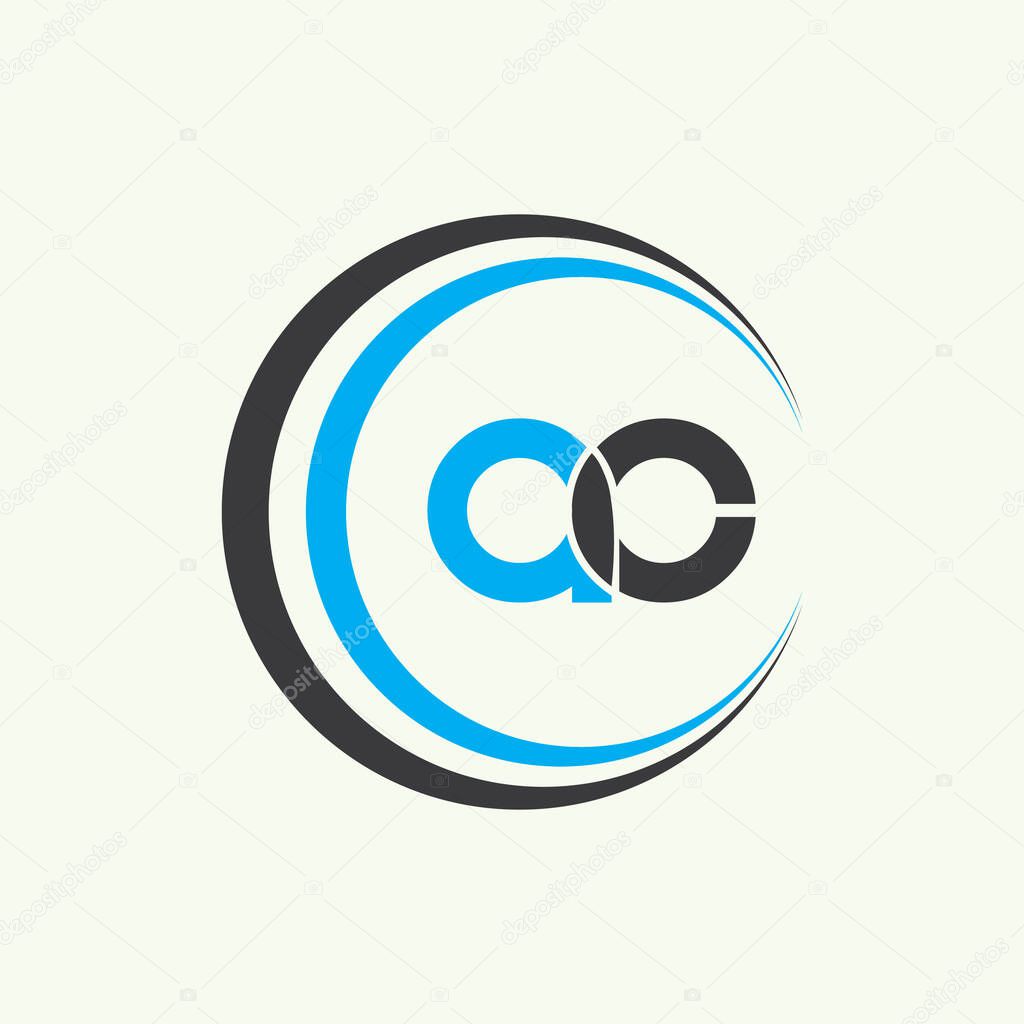 AC combinar plantilla de vector de logotipo de letra. Logo Creative AC ...