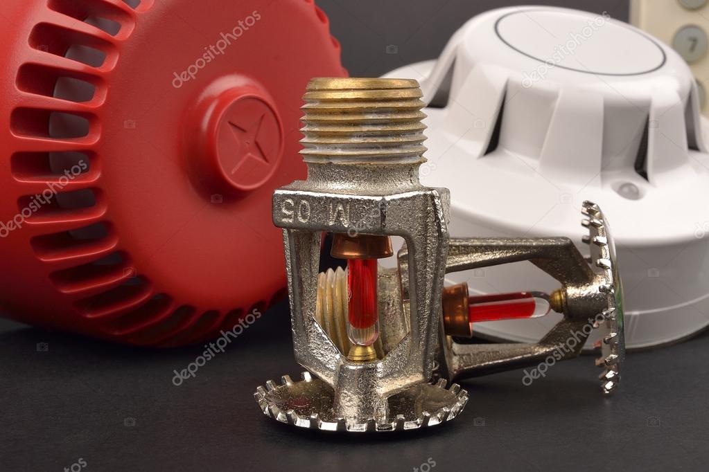 Fire alarm system sprinklers — Stock Photo © constantinhurghea #76997263