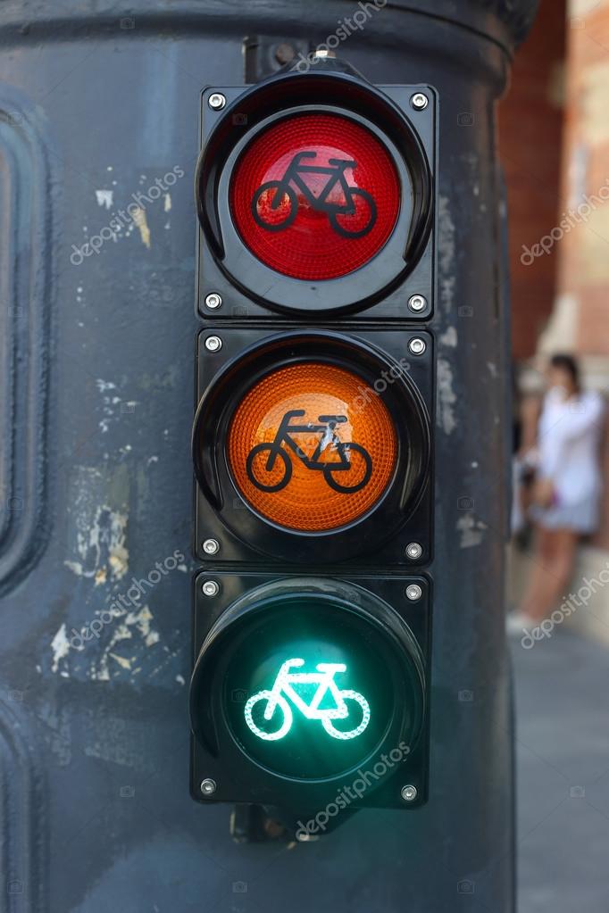 All three lights as a traffic sign in the city Stock Photo by ...